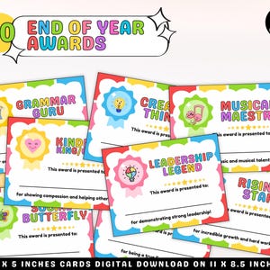 End of Year Student Awards: Printable Classroom Certificates (digital ...