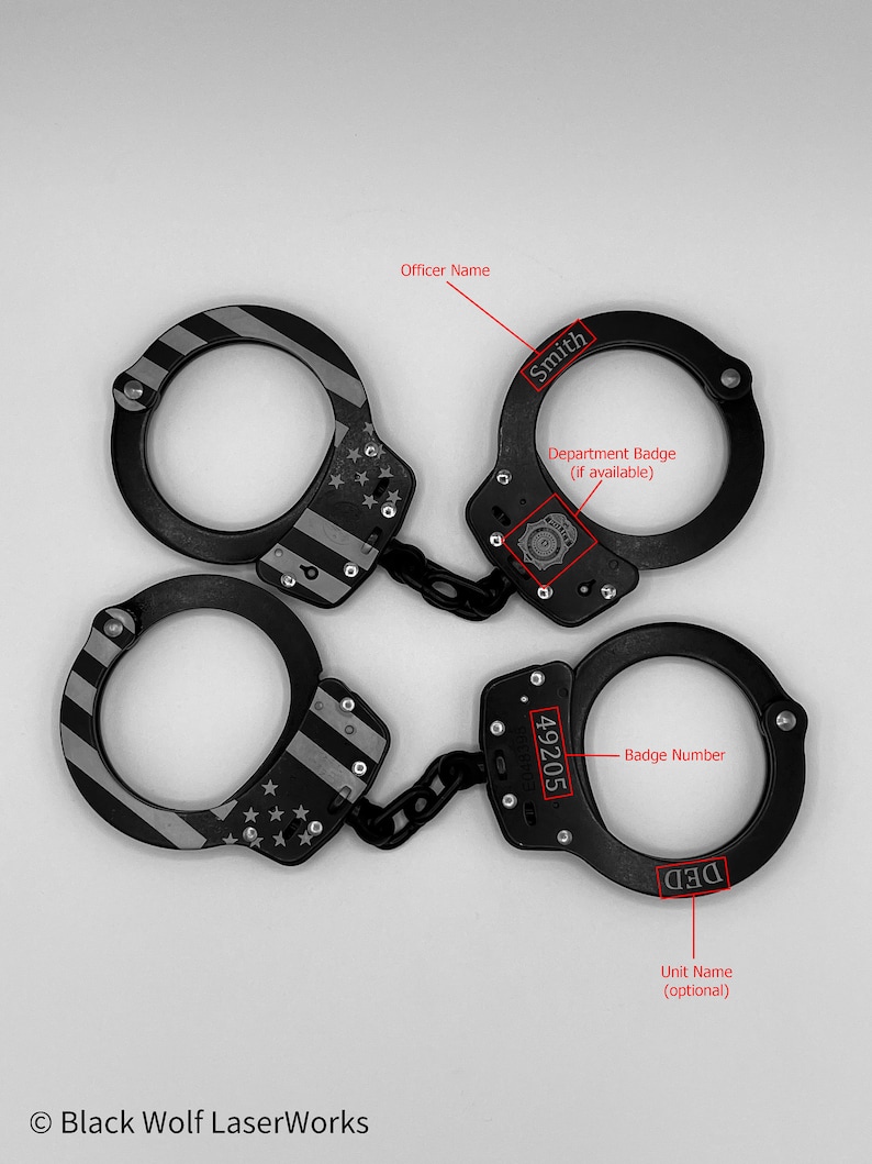 Smith & Wesson Custom Handcuffs US Flag Chained - Etsy