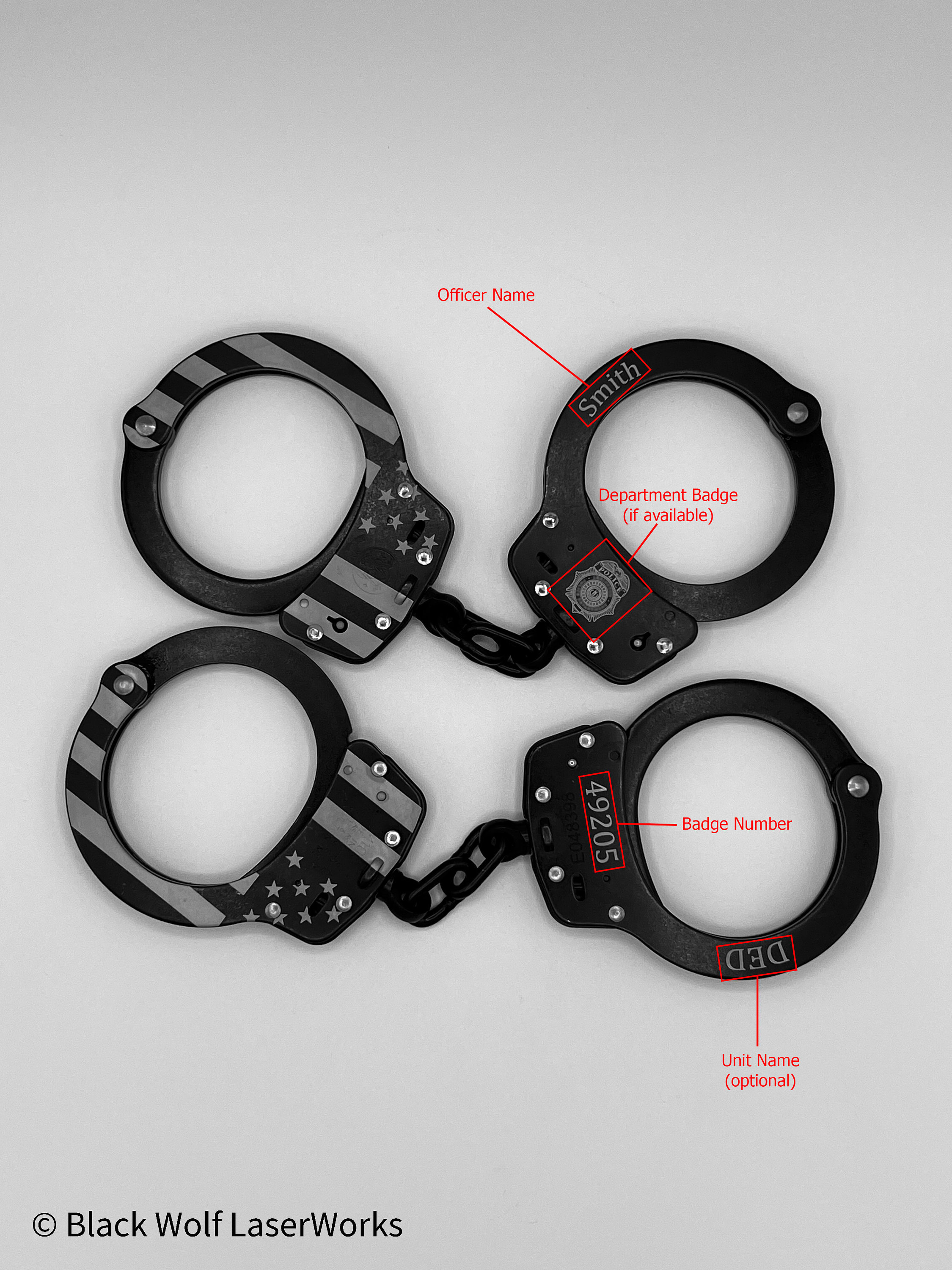 Smith & Wesson Custom Handcuffs US Flag - Etsy