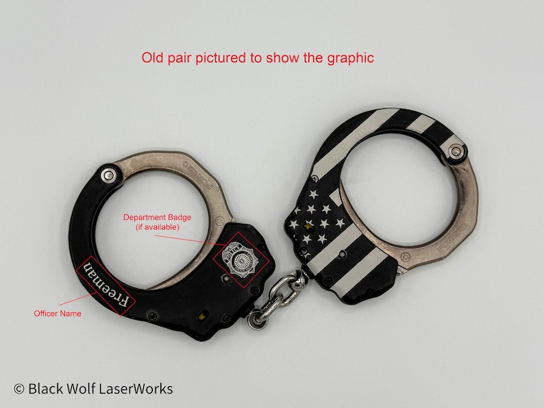 ASP Aluminum Custom Handcuffs US Flag Chained - Etsy