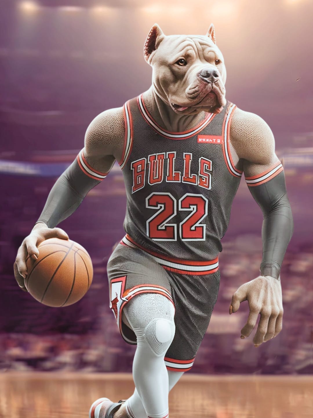 Custom Pet Portraits Chicago Basketball Team Athletic Pets Funny Pet ...