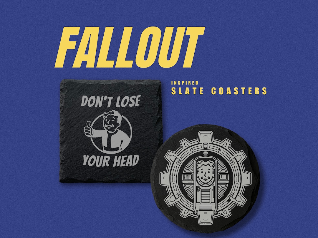 FALLOUT Inspired Slate COASTERS | Engraved Slate | Select Yours ...