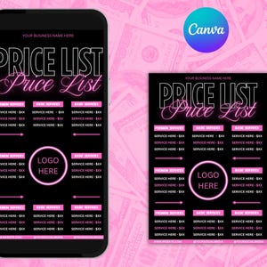 Price List Template, Price Sheet, Pricelist Flyer, Pricing Guide Sheet ...