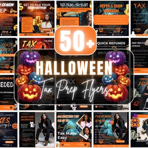 50+ Halloween Tax Professional Templates | Tax Prep Flyer | Tax Season ...