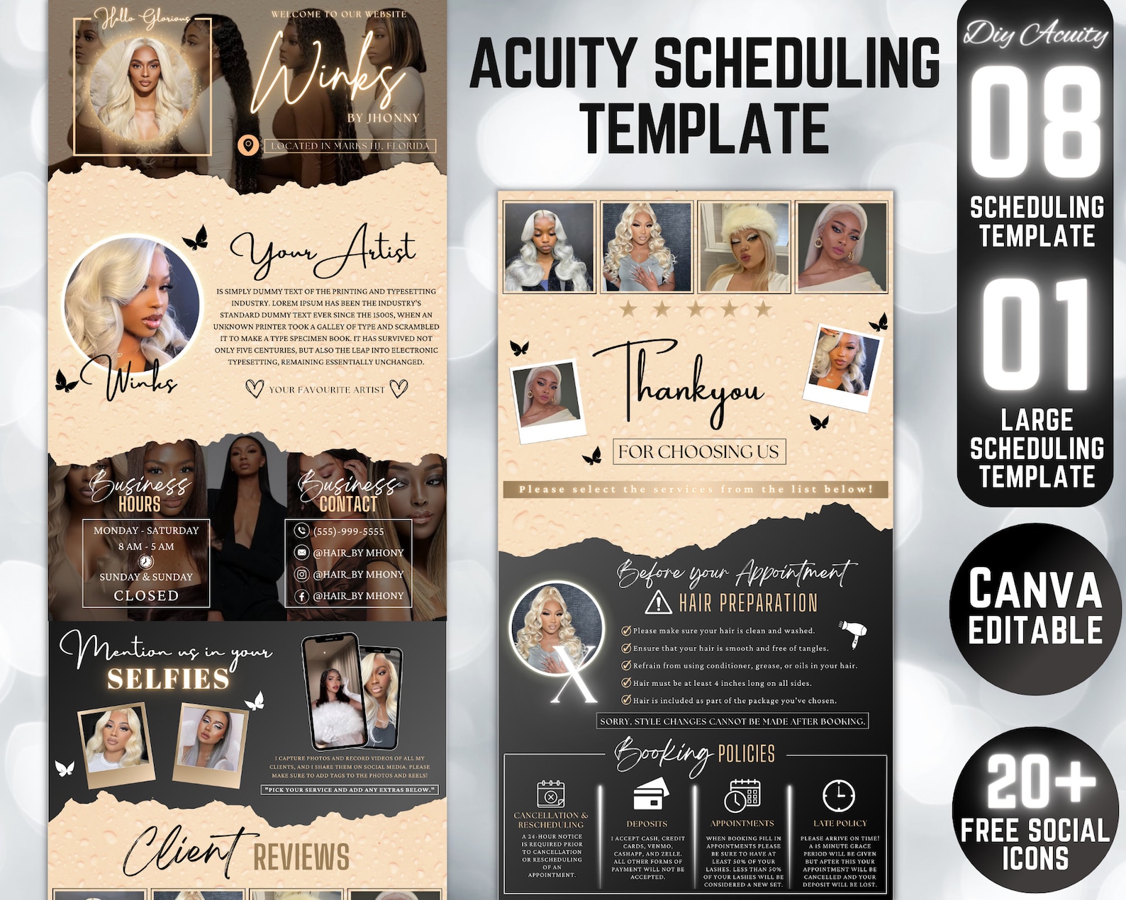 09 Acuity Site, Acuity Scheduling Template Hairstylist, Booking Site ...