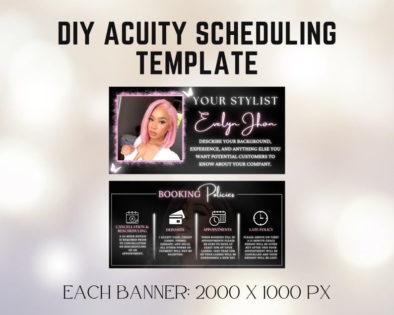 07 Editable Acuity Template, DIY Acuity Scheduling Site, Lash Tech ...
