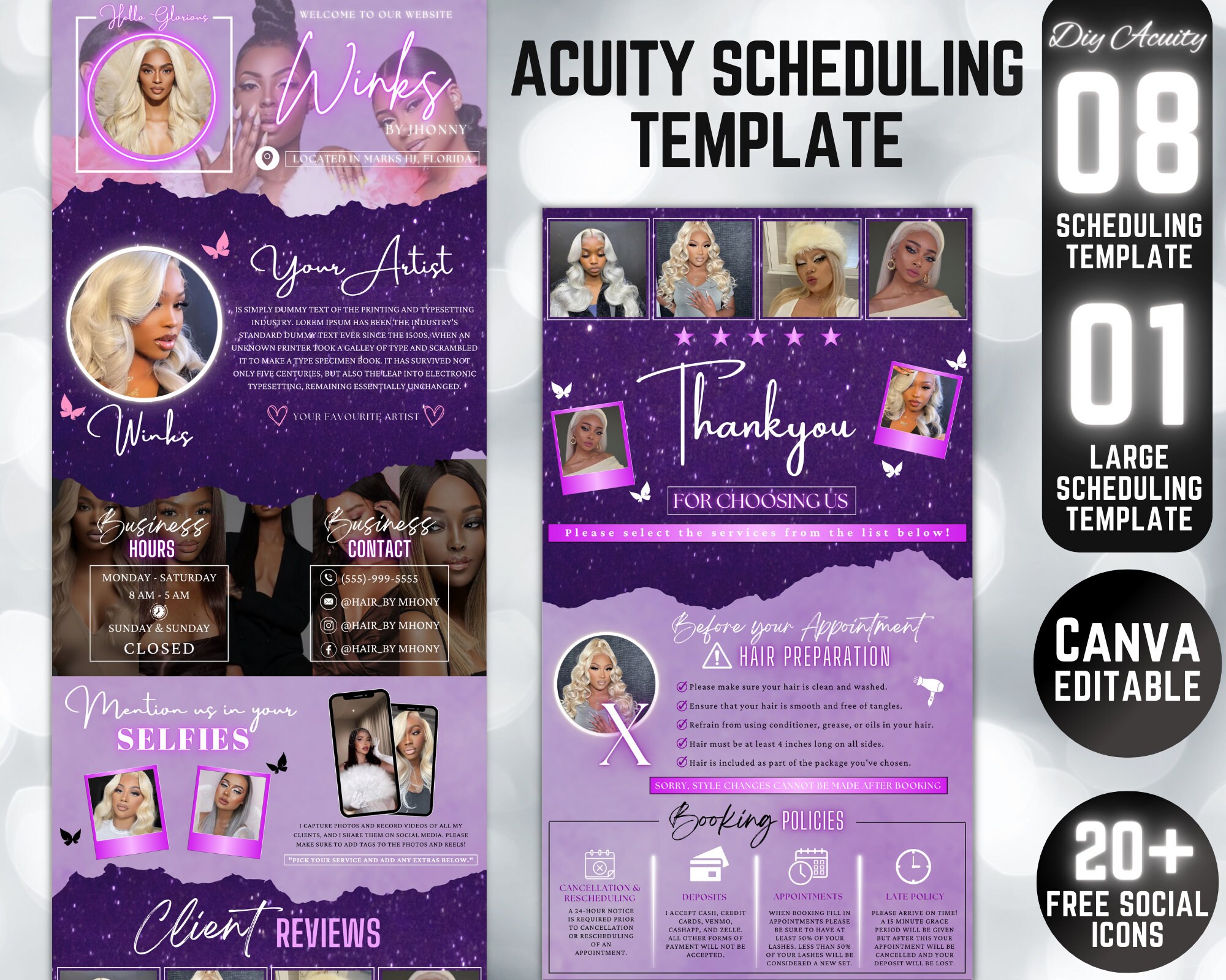 09 Acuity Site, Acuity Scheduling Template Hairstylist, Booking Site ...