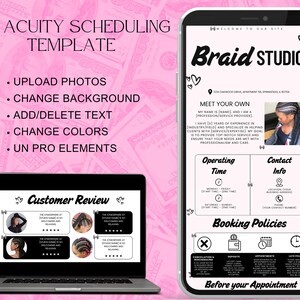 Braids Acuity Booking Website Template, DIY Acuity Banner, Braider ...