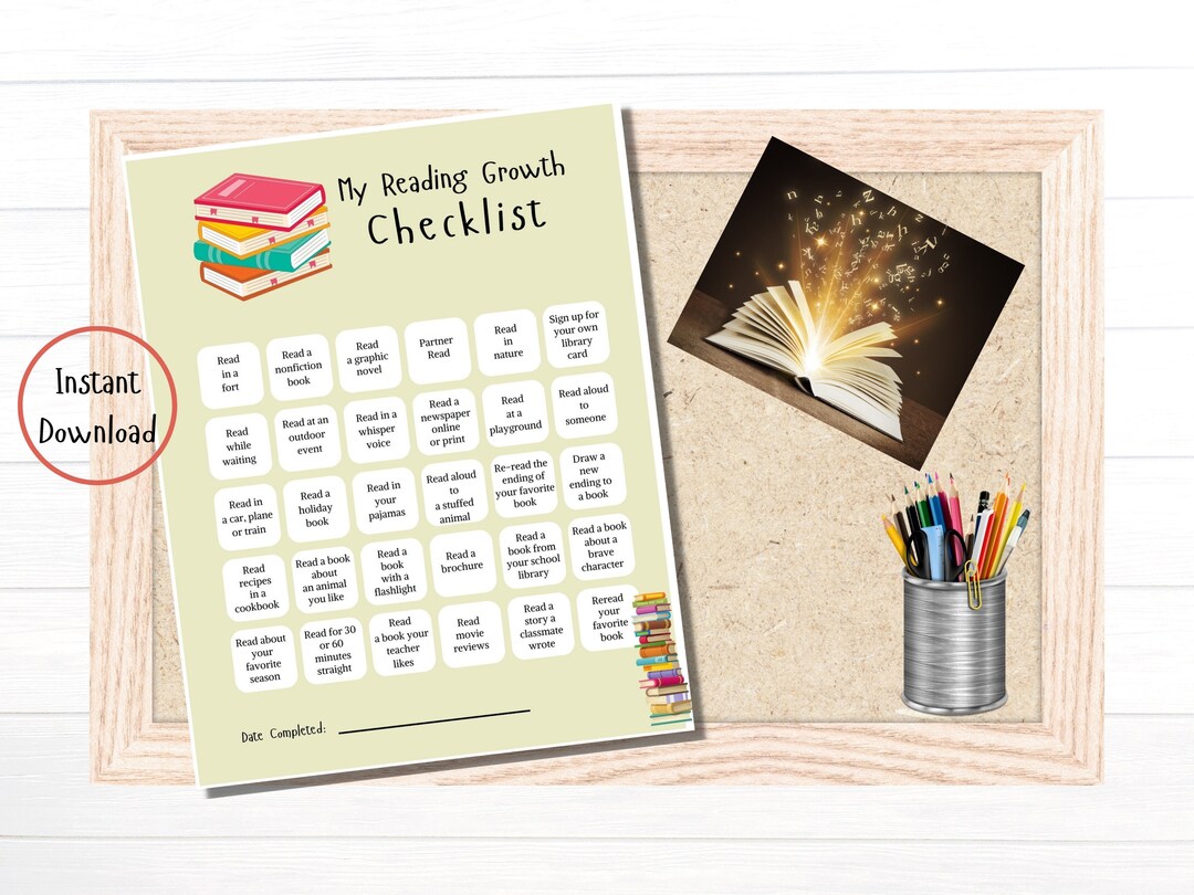 Reading Growth Chart I Reading Growth for Kids I Printable - Etsy Australia