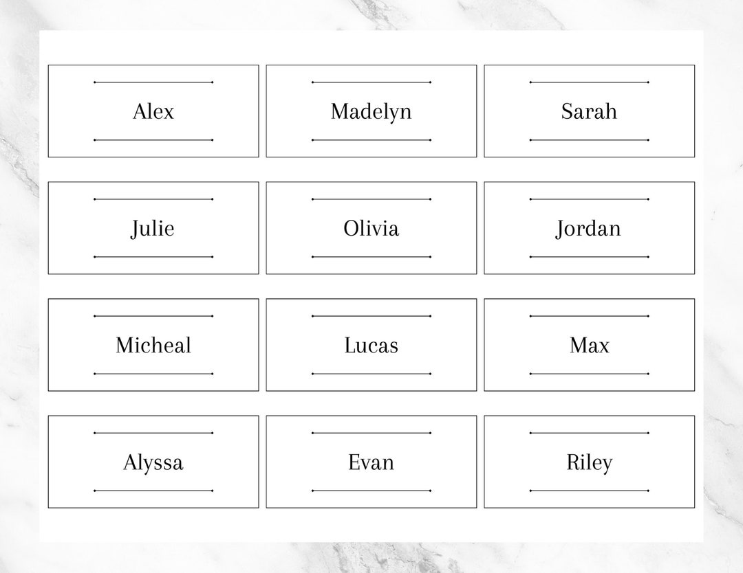 60 Minimalistic Name Tags, Labels | Editable in Canva | Labels for ...