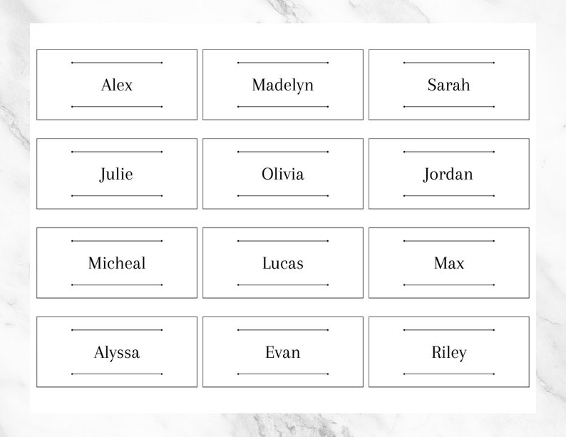 60 Minimalistic Name Tags, Labels Editable in Canva Labels for Pantry ...