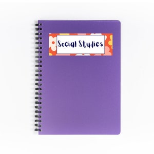 Notebook Subject Labels, Name Tags Colorful Labels for Classes Digital ...