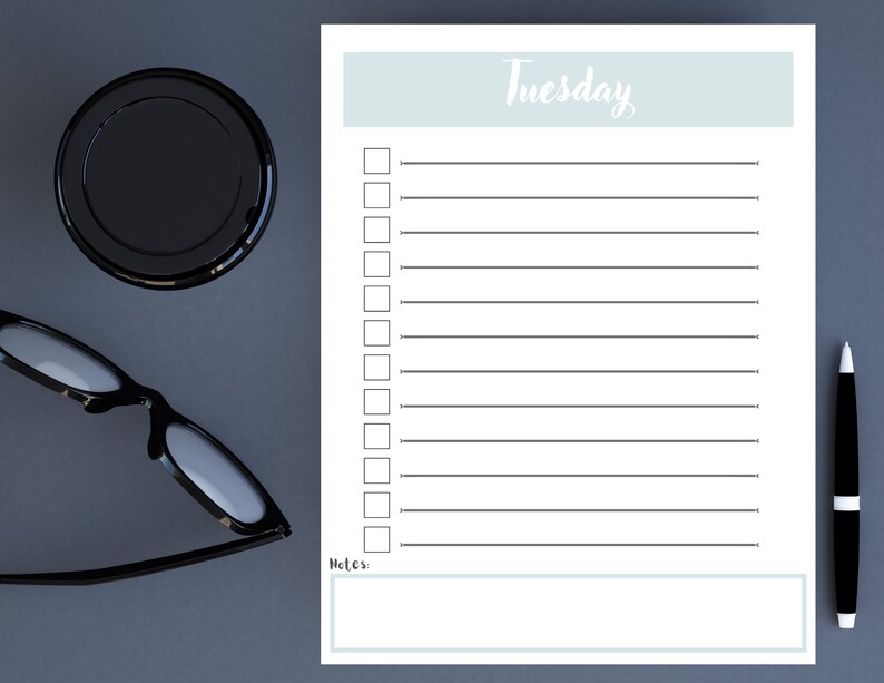 Daily To-do Checklists 11 Pages for Each Day of the Week, Groceries ...