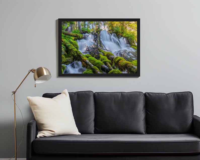 Oregon Waterfall Print, Summer, Photography, Long Exposure, Vivid ...