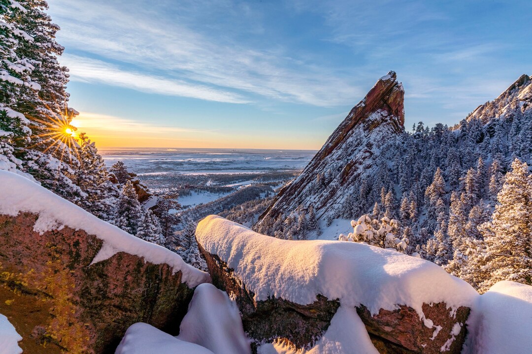 Flatiron Sunrise, Boulder Colorado, Rocky Mountain Wall Art,chautauqua ...