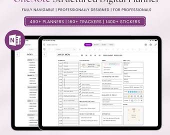 Onenote Notes Template Onenote Digital Notebook (Instant Download) - Etsy