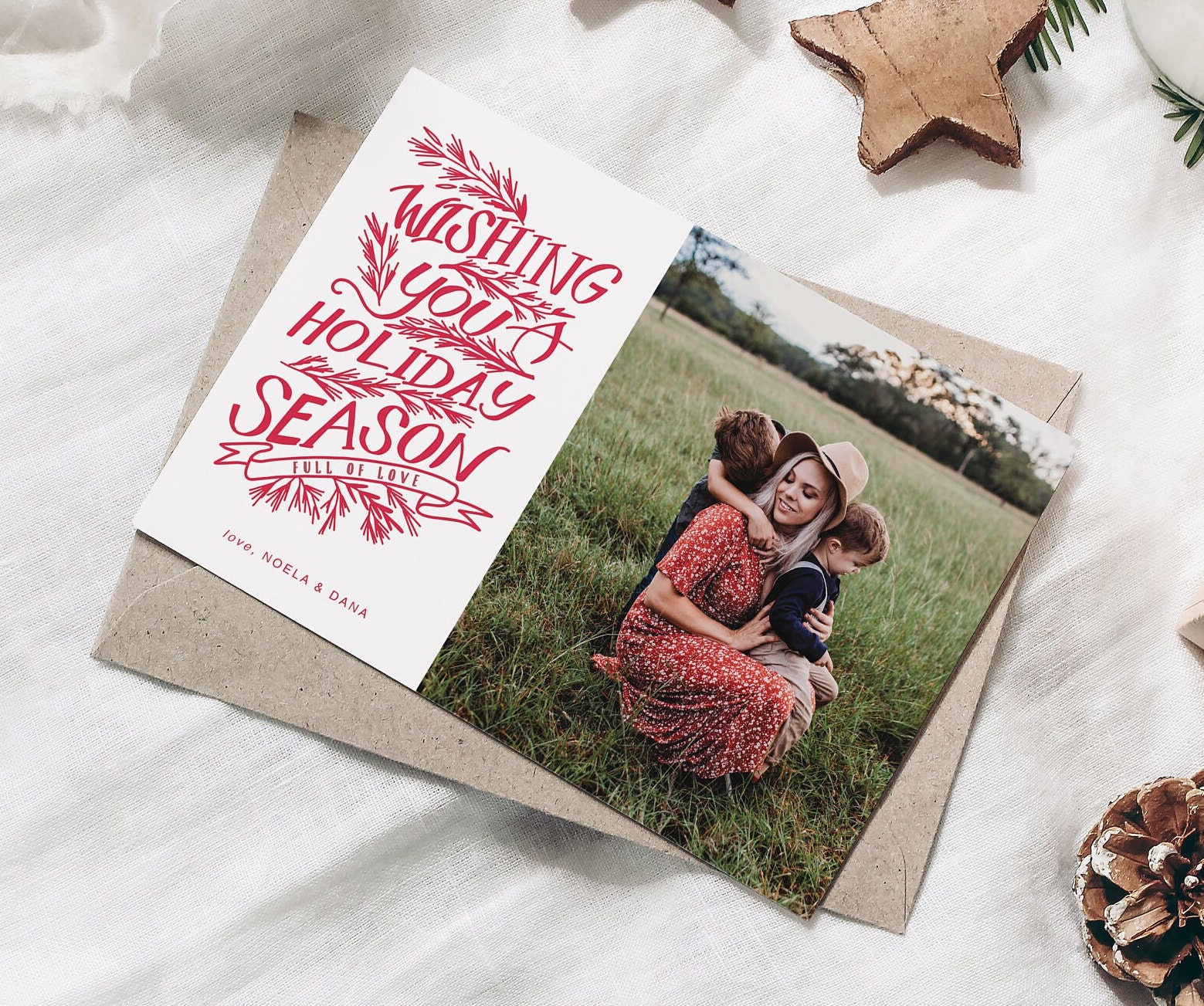Editable Photo Christmas Card Template (digital Download) - Etsy