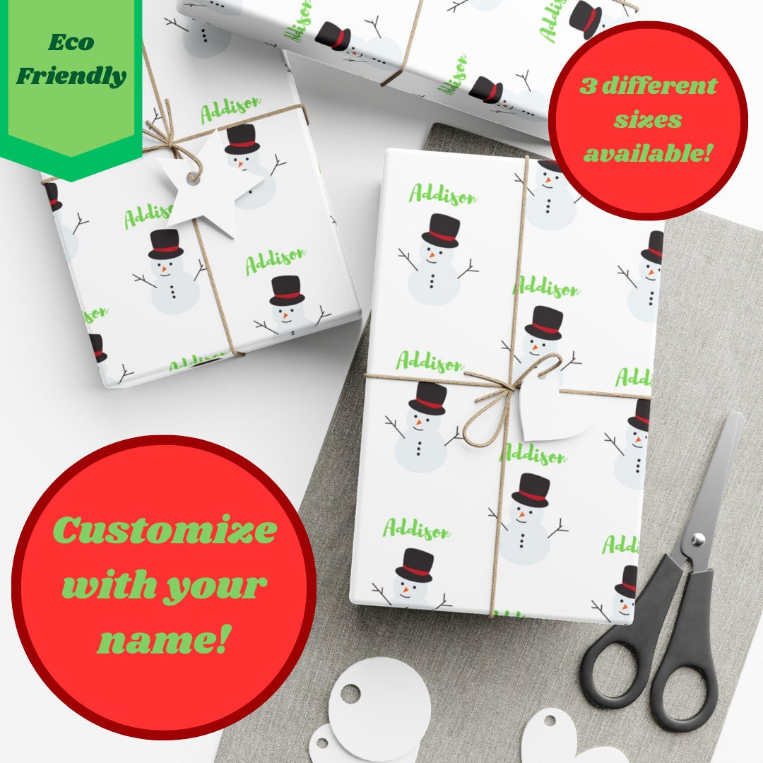 Personalized Wrapping Paper, Customized Wrapping Paper, Christmas ...