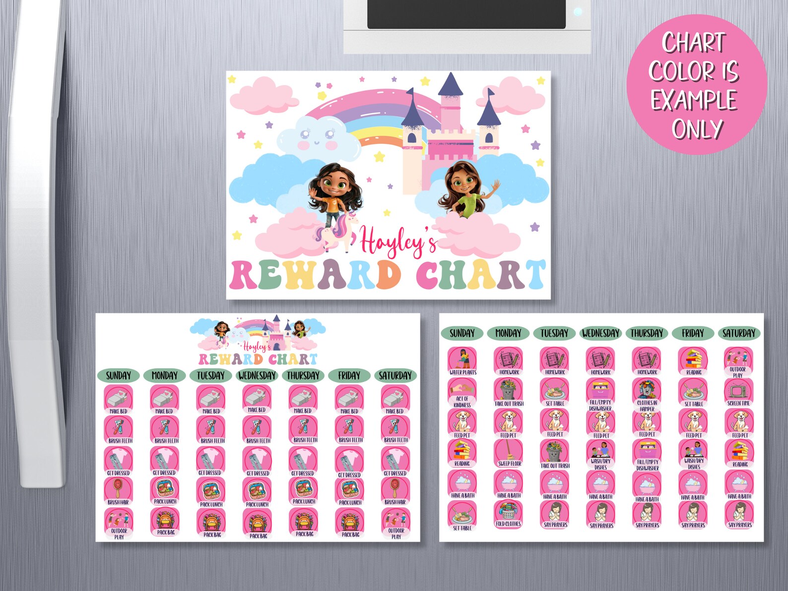 Kids Reward Chart Space Theme Digital Download, Printable Behavior ...
