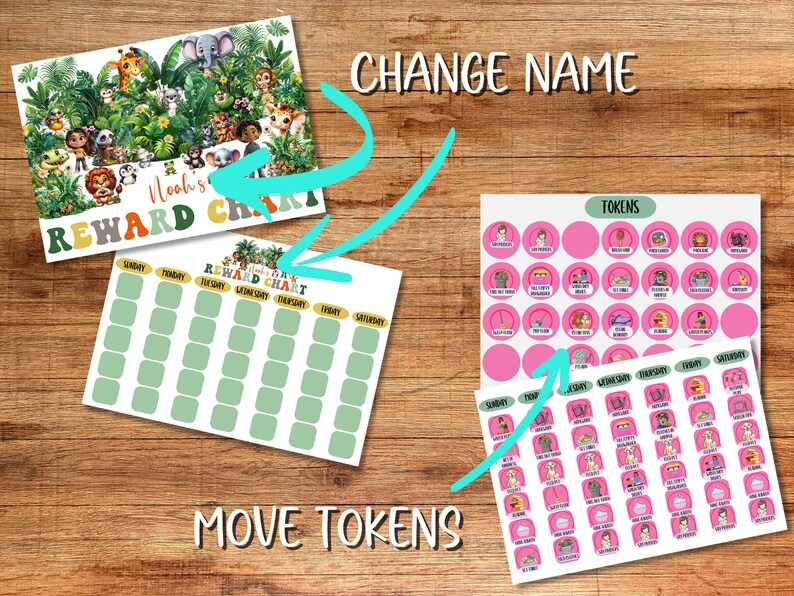 Digital Kids Reward Chart, Candy Theme Printable, Behavior Chart ...