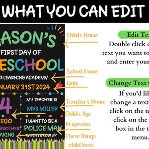 First Day of School Sign | 5th Grade | Editable Sign | Back to School ...