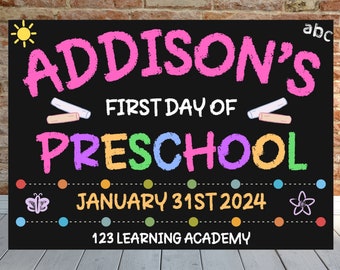 First Day of School Sign | 3rd Grade | Editable Sign | Back to School ...