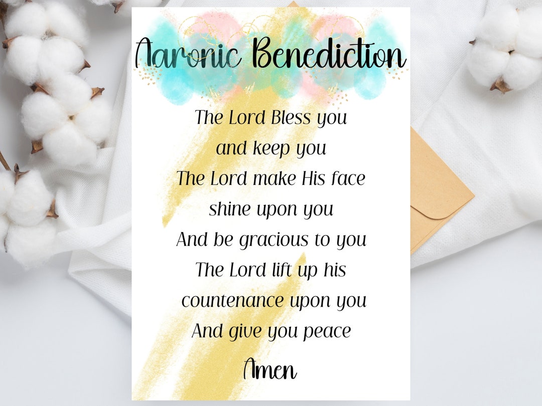 Aaronic Benediction | Digital Download | Colored | Christian Decor ...