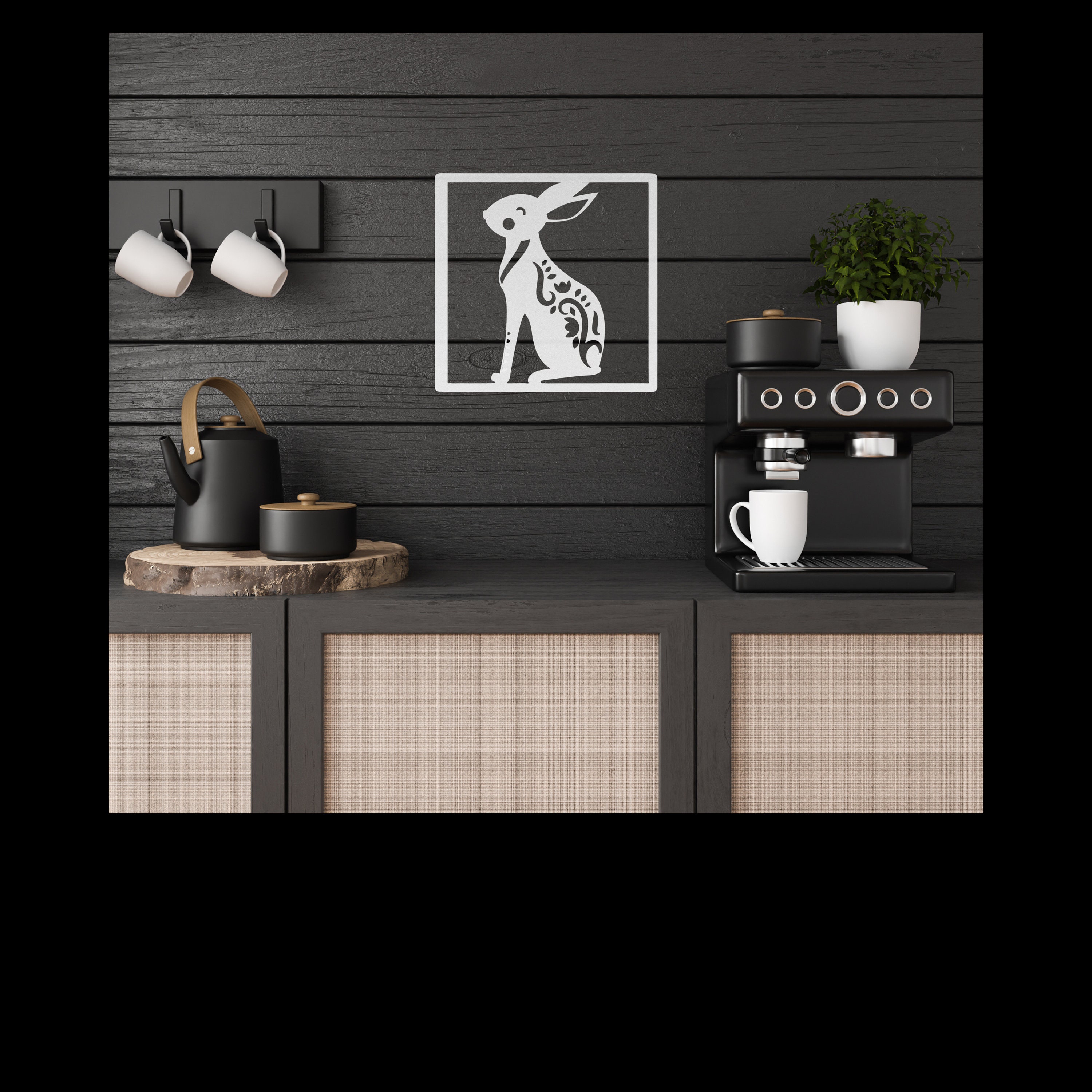 RABBIT Metal Wall Art Easy to Hang Nature Animal Metal Art - Etsy