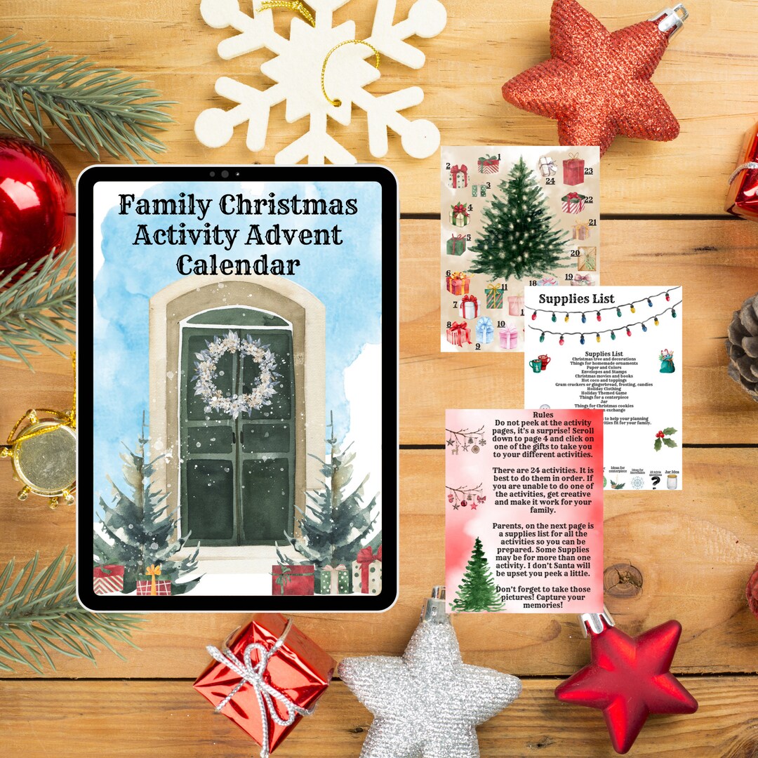Digital Family Christmas Advent Calendar - Etsy
