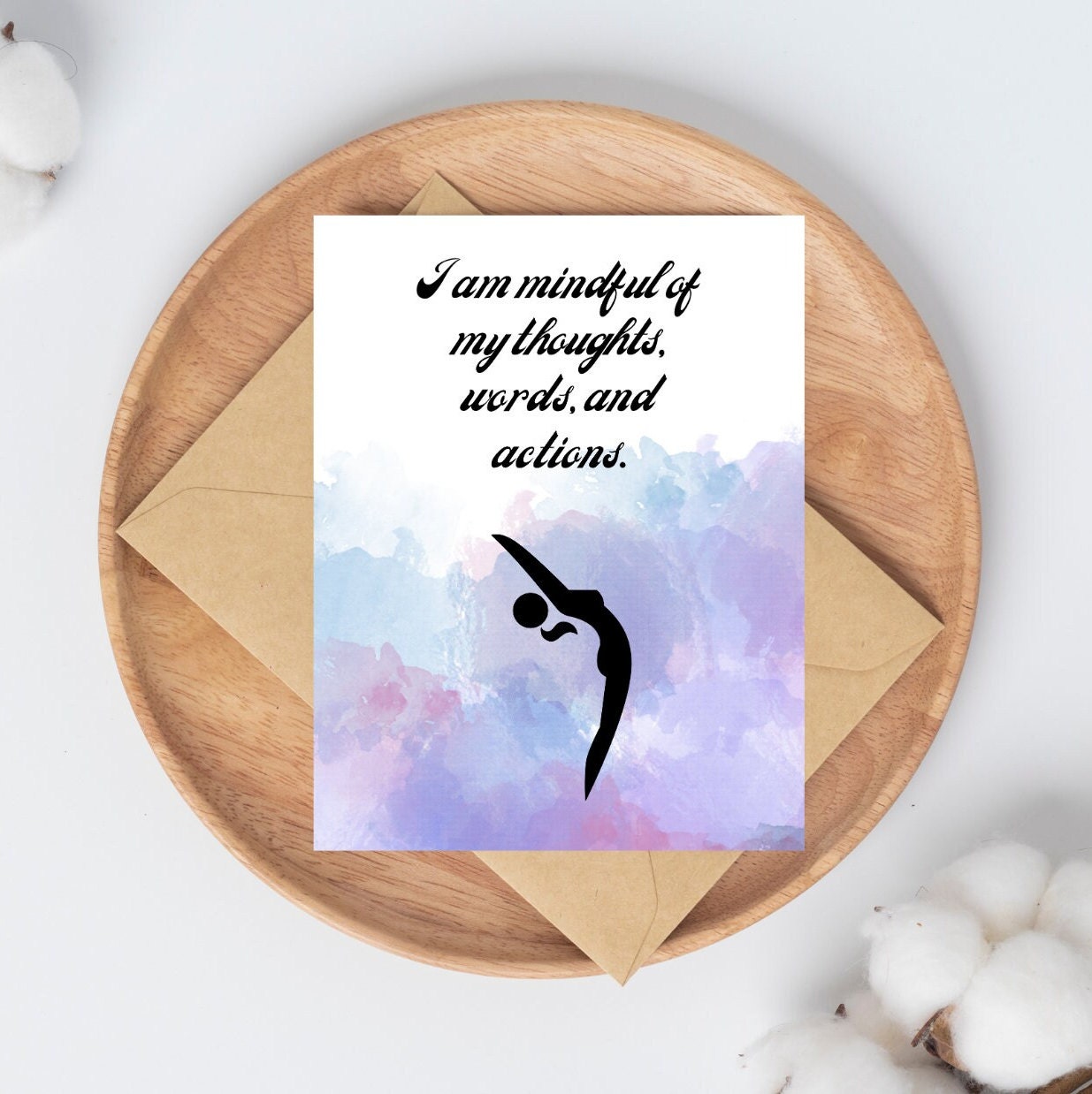 Yoga Bliss Affirmation Cards, 30 Positive Affirmation Card, Yoga ...