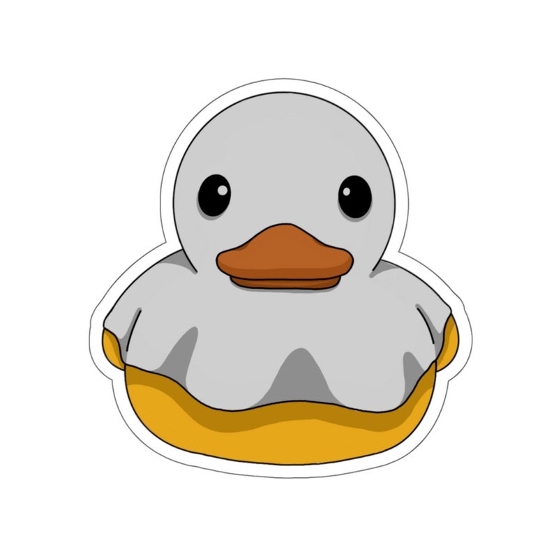 Ghost Rubber Duck Halloween Kiss-cut Stickers - Etsy