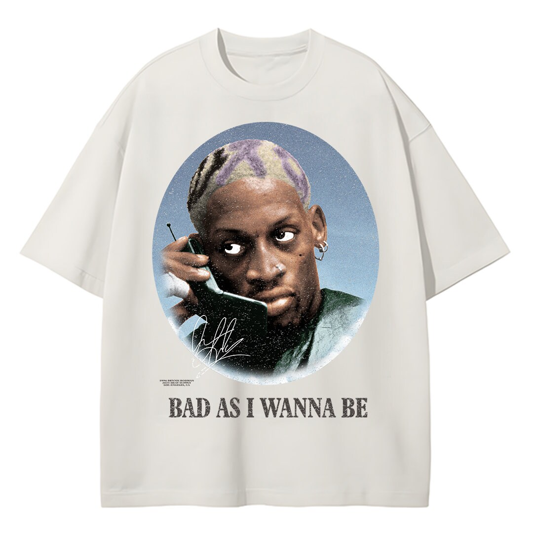 Dennis Rodman Big Face Tee, Dennis Rodman Vintage T-shirt, Rodman Bad ...