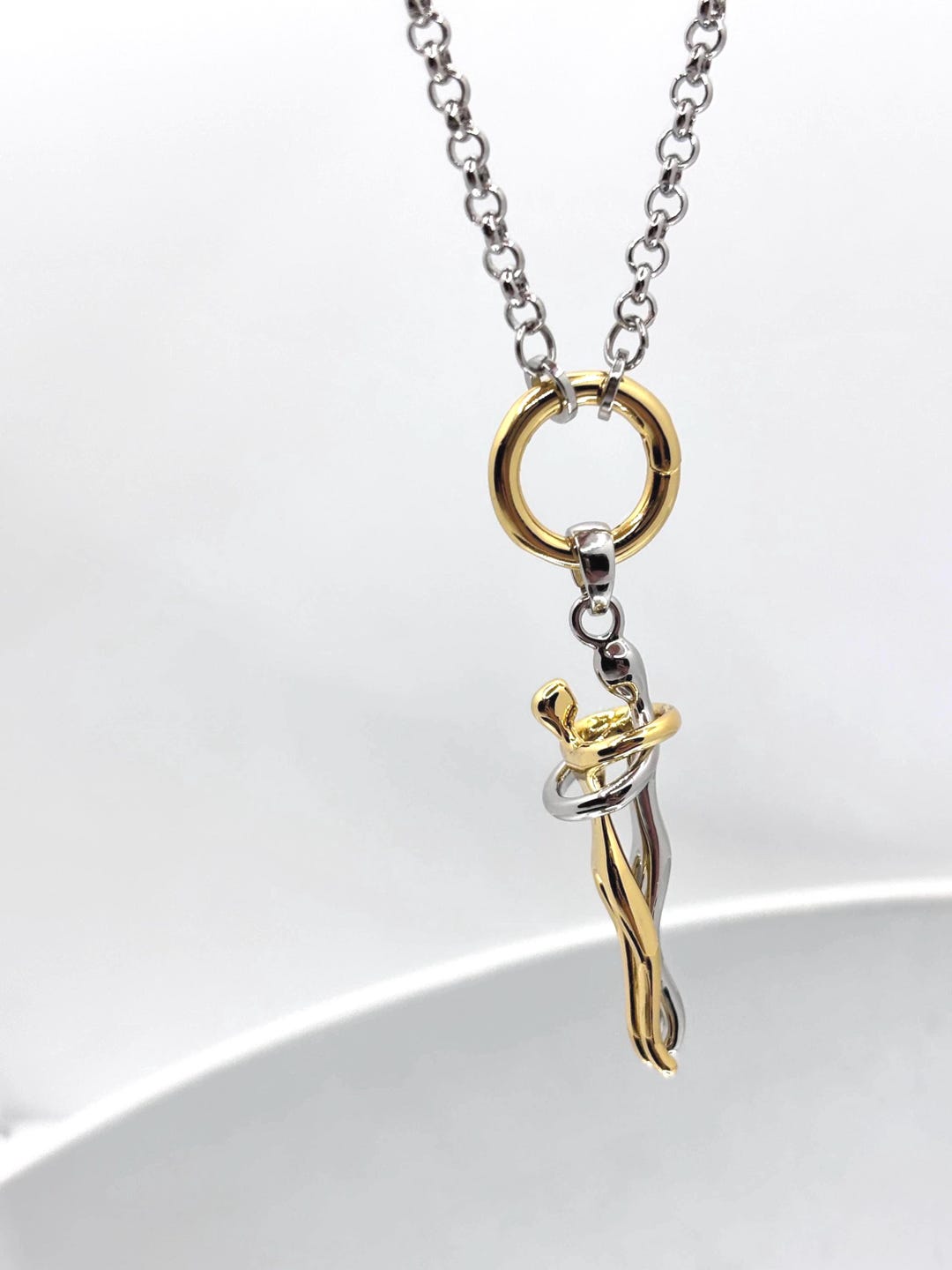 Everlasting Hug Necklace , Dancing Couple Necklace , Love Necklace ...