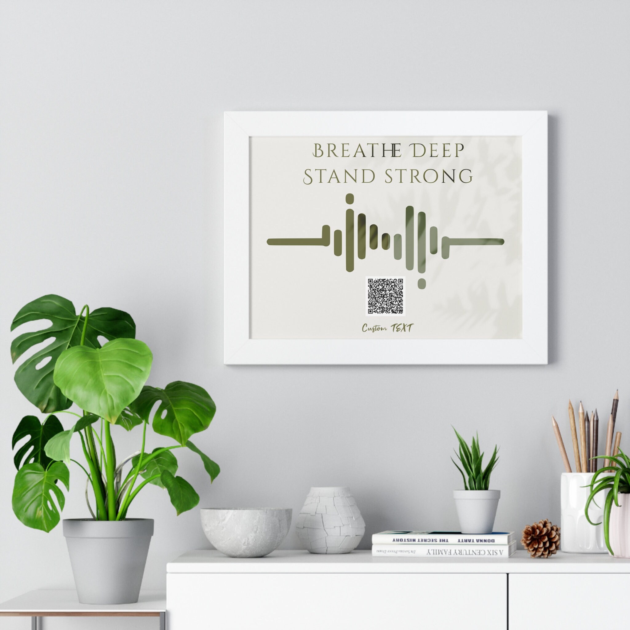 Soundwave Art QR Code Canvas, Custom Nature Soundscape Wall Unique ...
