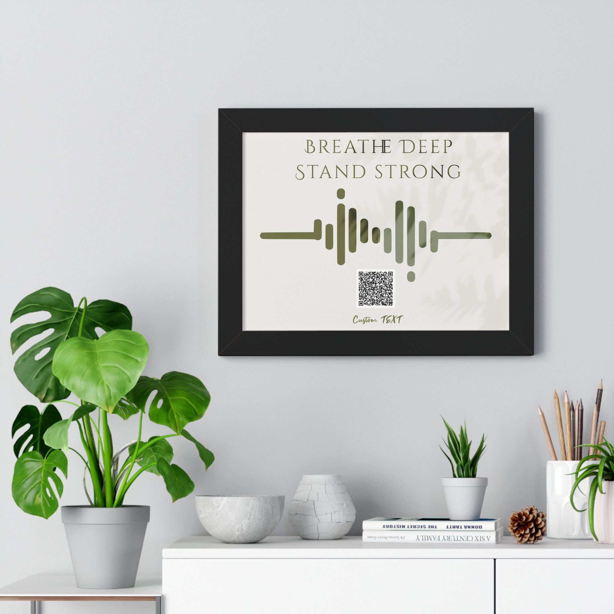 Soundwave Art QR Code Canvas, Custom Nature Soundscape Wall Unique ...