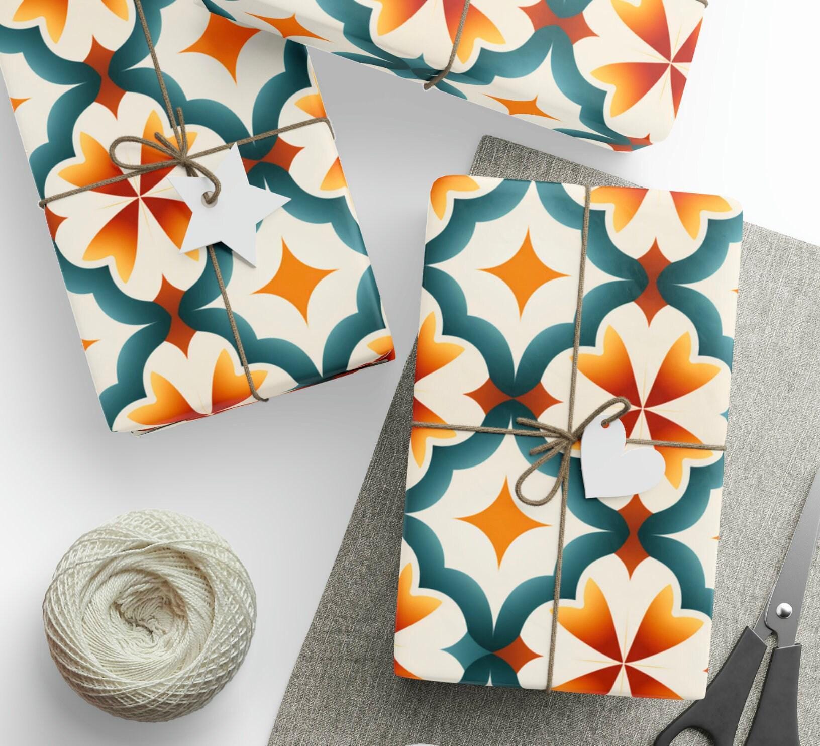Moroccan Inspired Gift Wrap, Morocco Geometric Print Wrapping Paper ...