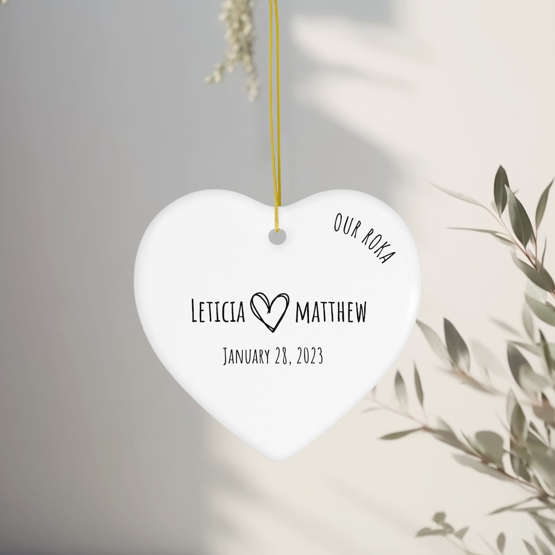Personalized Our Roka Ornament, Custom Couples Gift, New Beginnings ...