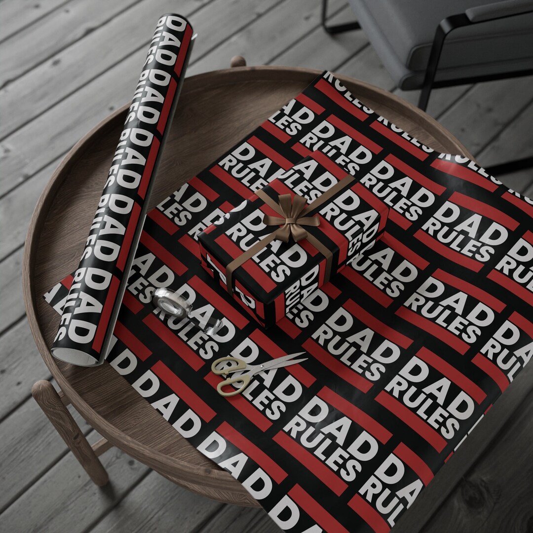 Fathers Day Gift Wrap, Happy Father's Day, Funny Wrapping Paper for Dad ...