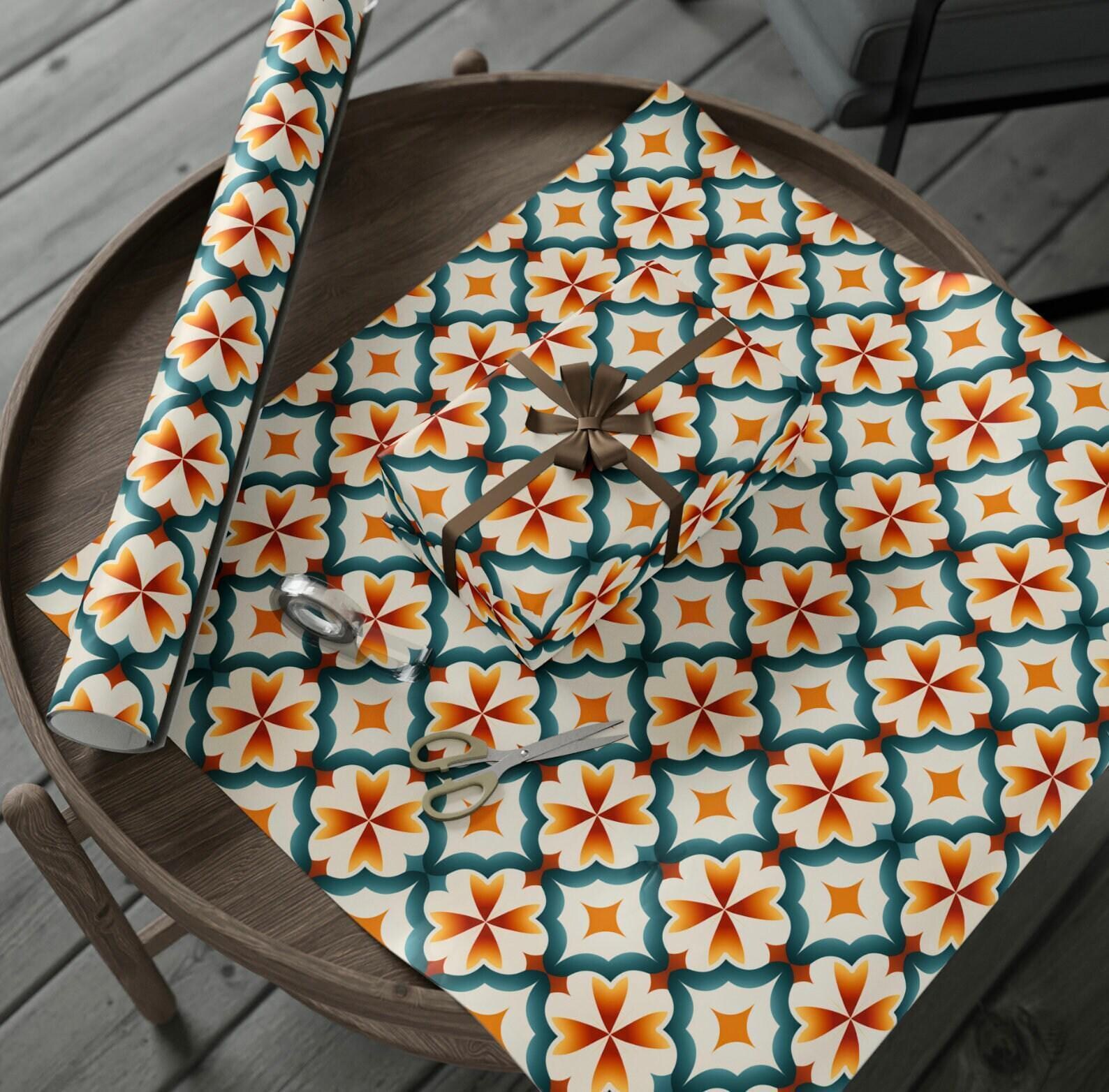 Moroccan Inspired Gift Wrap, Morocco Geometric Print Wrapping Paper ...