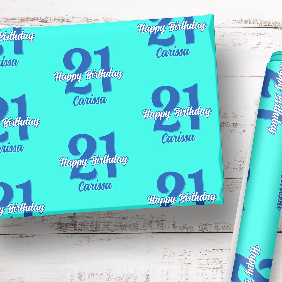 Personalized Name Milestone Birthday Wrapping, Fully Customized Age ...