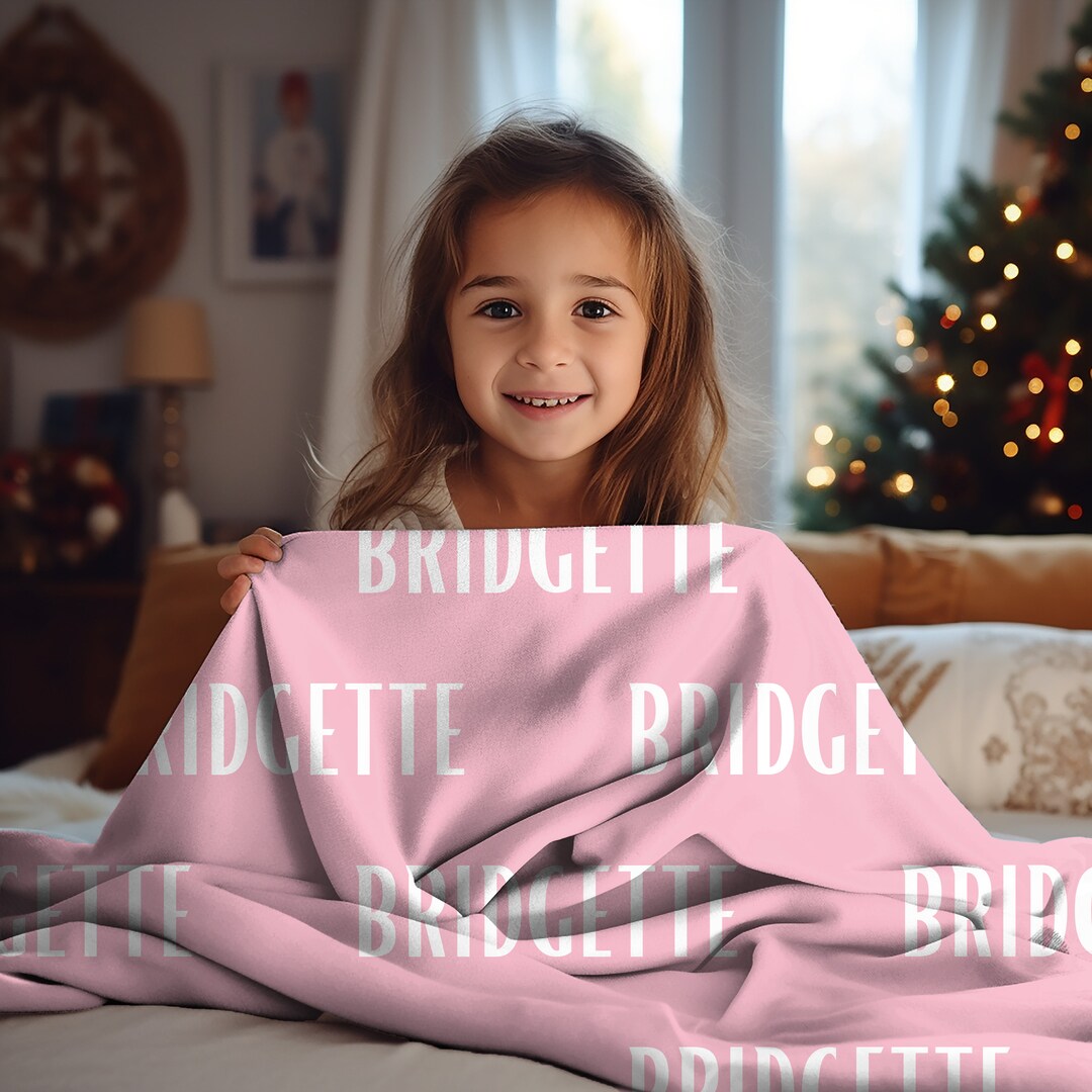 Personalized Name Blanket, Custom Kids Soft Fleece Blankie, Newborn ...