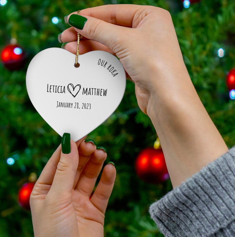Personalized Our Roka Ornament, Custom Couples Gift, New Beginnings ...