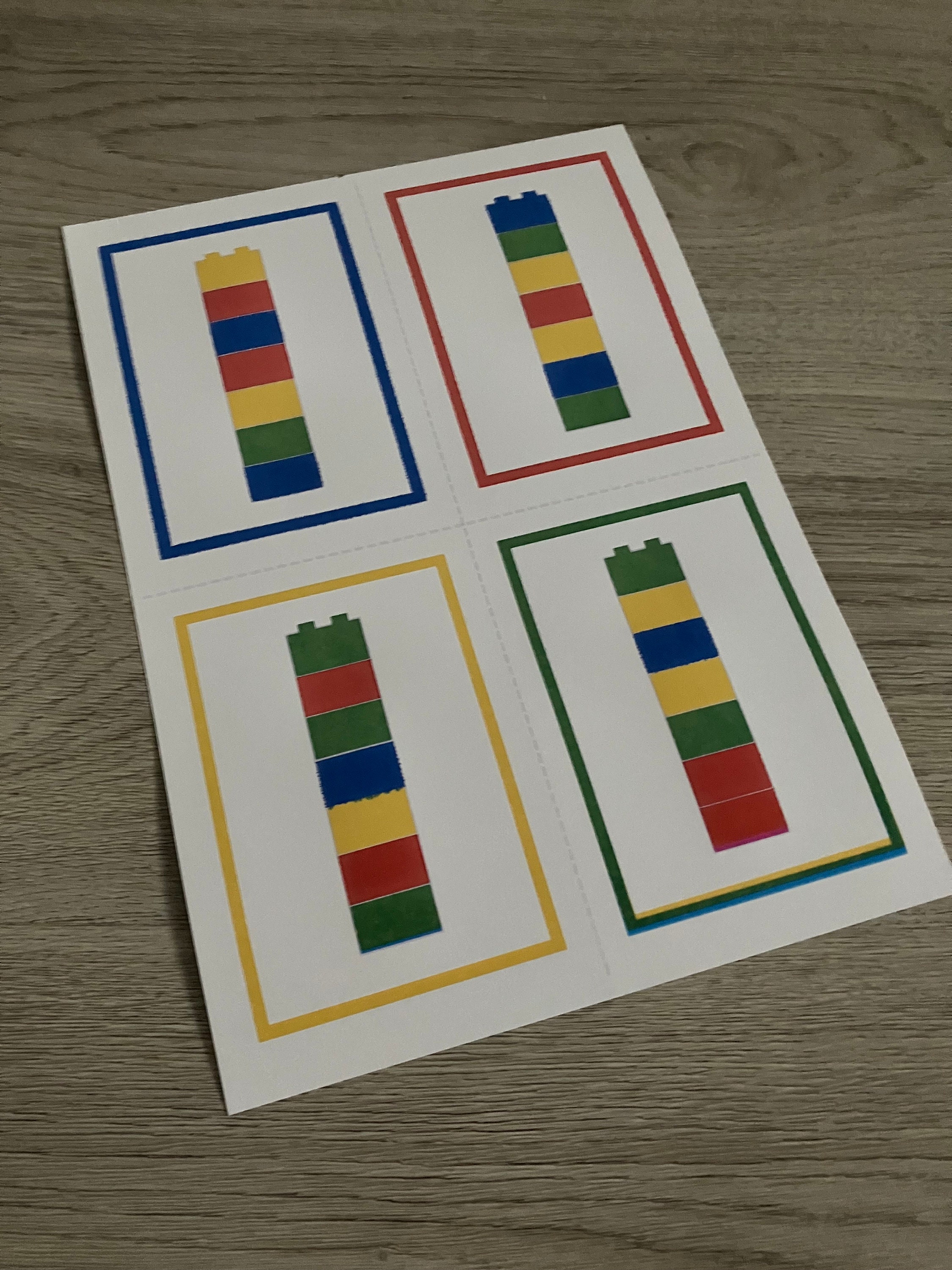 Play With Bricks. 5xa4 - 20 Printable Patterns, Printable Cards ...
