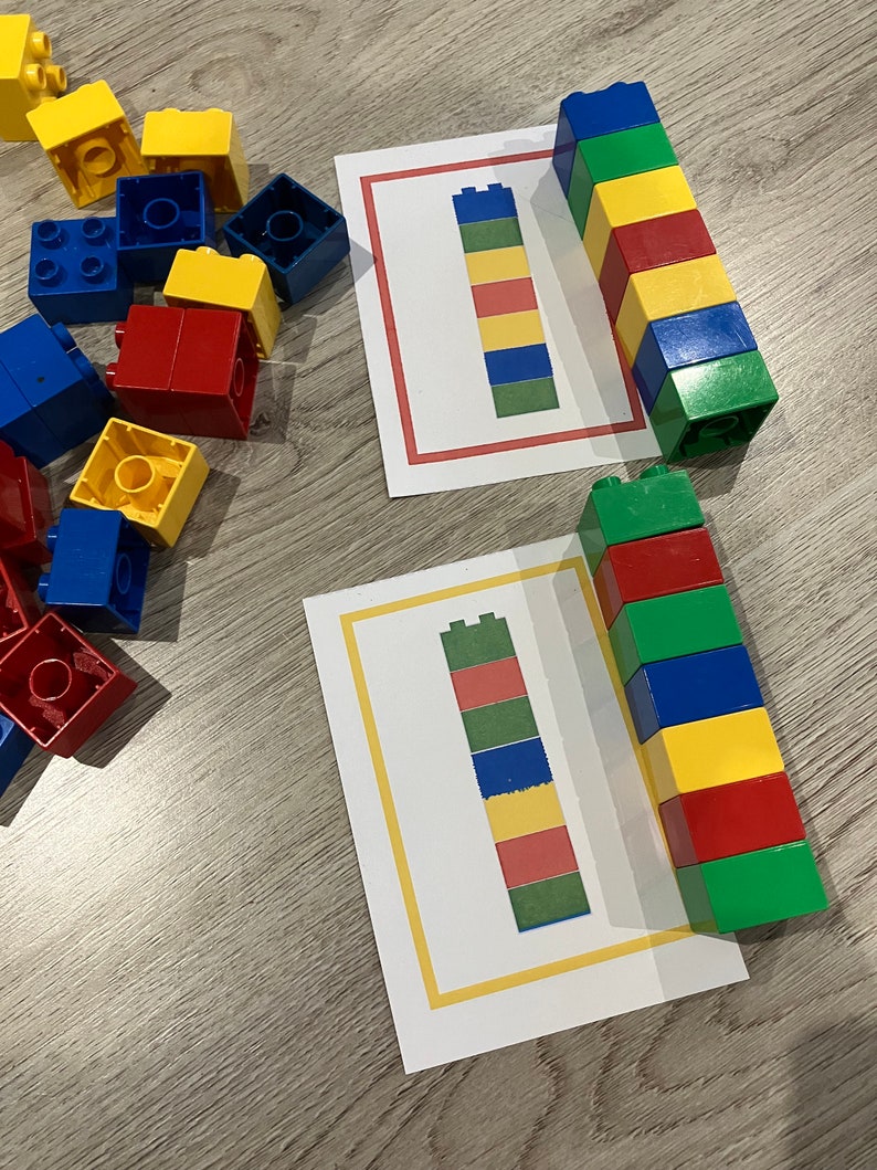 Play With Bricks. 5xa4 - 20 Printable Patterns, Printable Cards ...