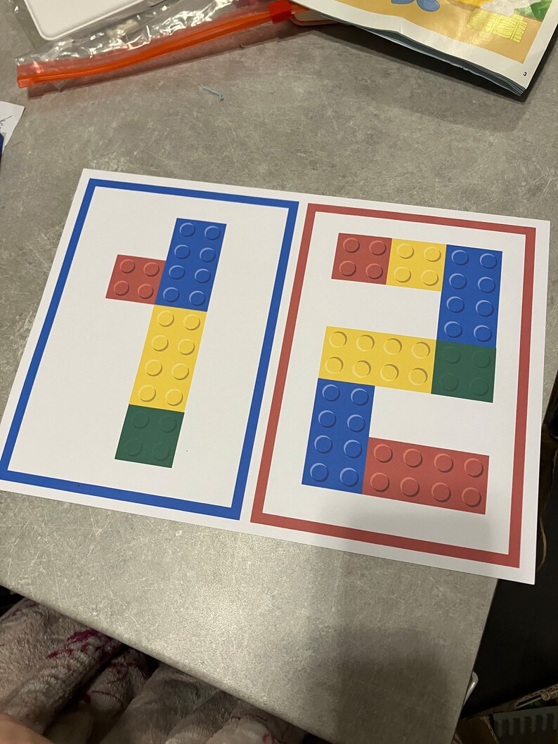 Building Blocks Numbers 1:1, Cards With Numbers, Learn and Play, Flash ...