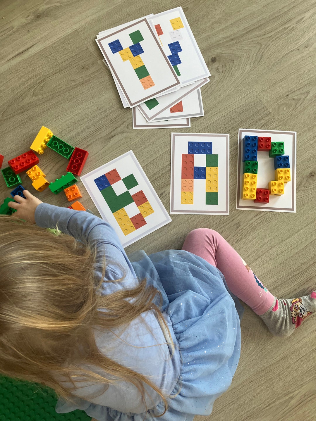 Building Blocks Letters 1:1, Alphabet, Bricks. 7xa4, Printable Cards ...