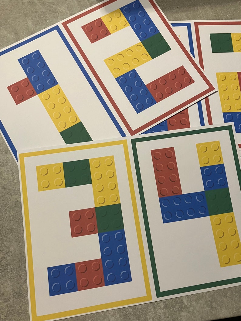 Building Blocks Numbers 1:1, Cards With Numbers, Learn and Play, Flash ...