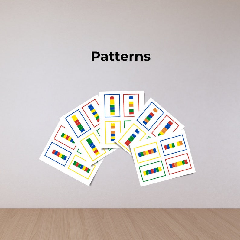Play With Bricks. 5xa4 - 20 Printable Patterns, Printable Cards ...