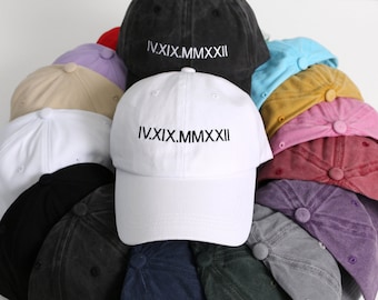 Custom Text Embroidered Hat, Personalized Cap, Vintage Baseball Hat ...