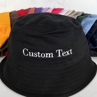 Custom Embroidered Bucket Hat: Personalized Outdoor Sun Hat - Etsy